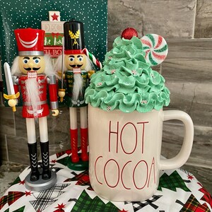 Faux Holiday Mug Topper Christmas Mug Topper Whipped Cream Mug Topper ...