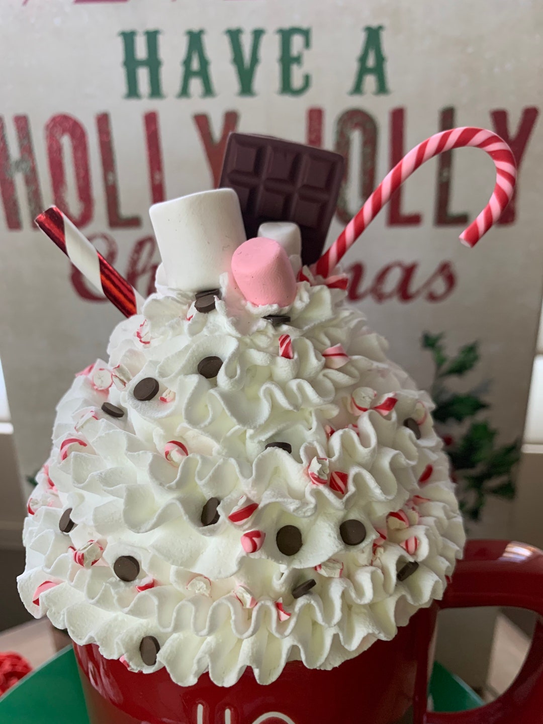 Christmas Holiday Mug Topper Christmas Mug Topper Whipped Cream Mug ...