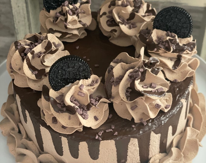 5” Faux Chocolate Oreo Ganache Cake | | Fake Desserts | Fake Cake ...