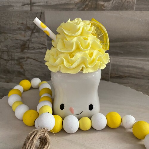 Lemon Themed Rae Dunn or Marshmallow Faux Whip Cream Mug - Etsy