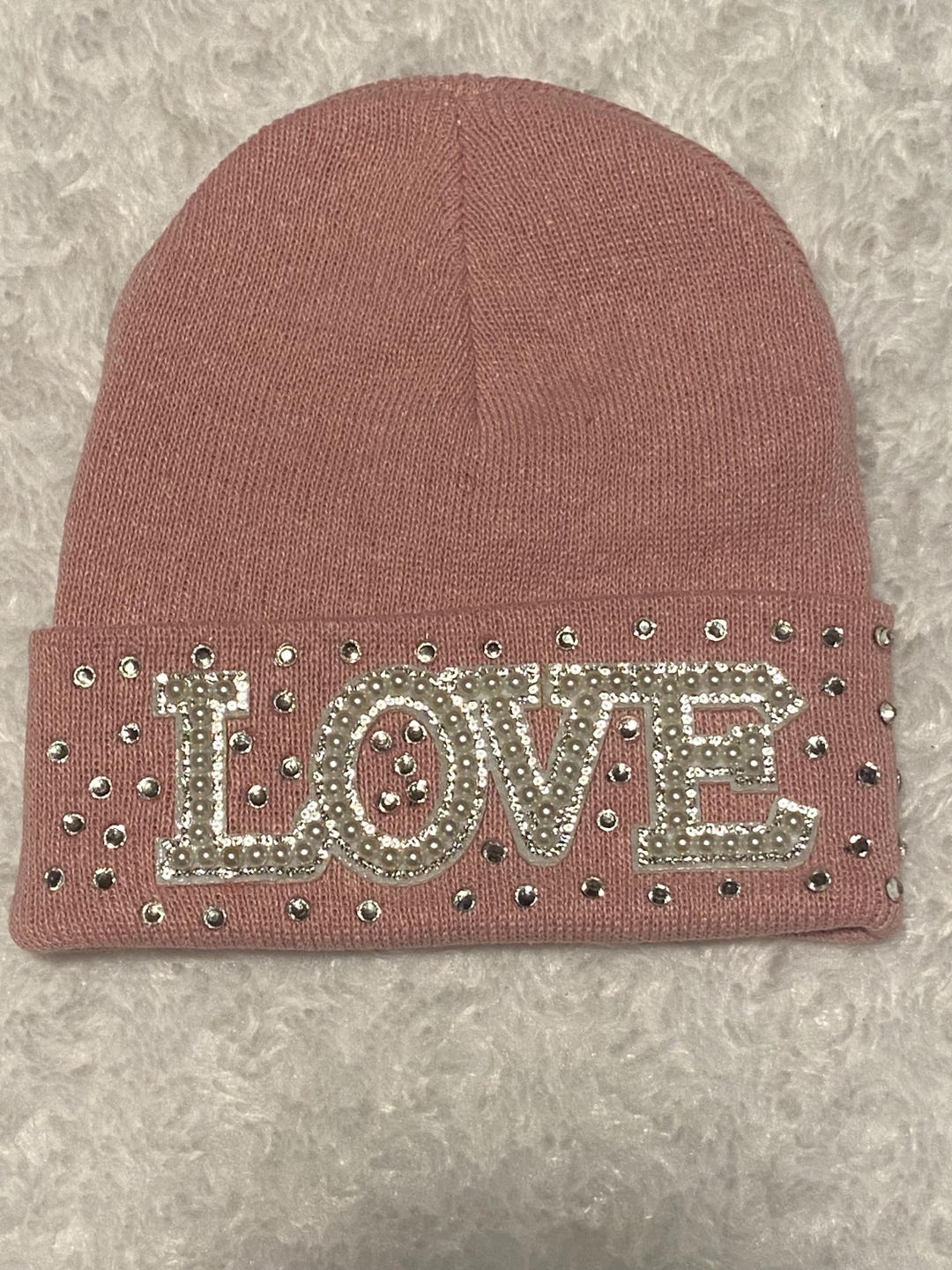 Custom Blinged Out Beanie Out Embellished With Rhinestone With Your ...