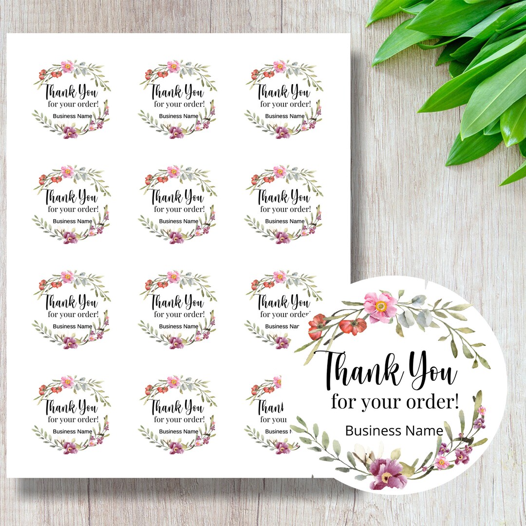 Thank You for Your Order Stickers Packaging Labels Online - Etsy