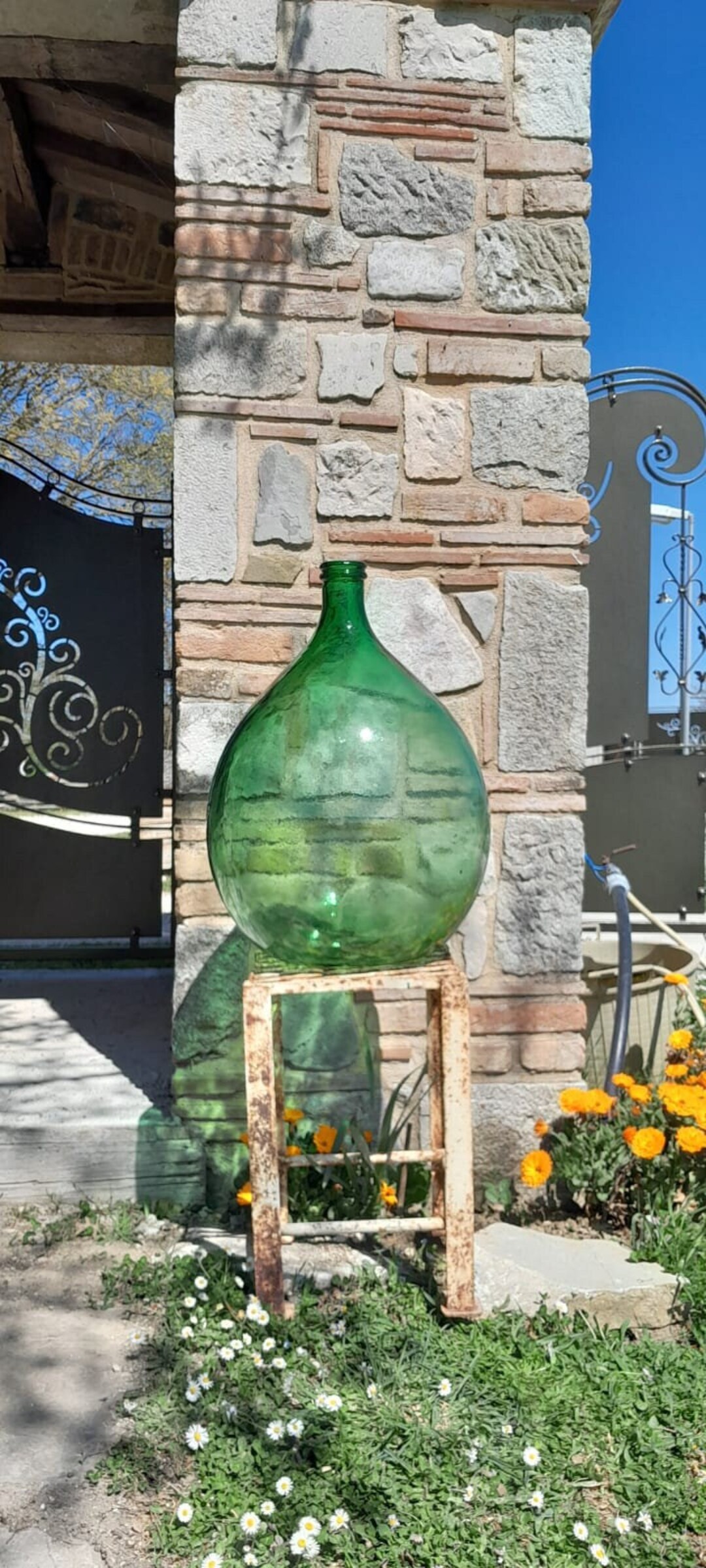 Vintage Italian Glass Giant Flagon, Big Bottle, Old 1950's, Vintage ...
