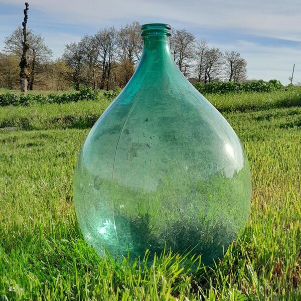 Blue Demijohn Glass - Etsy