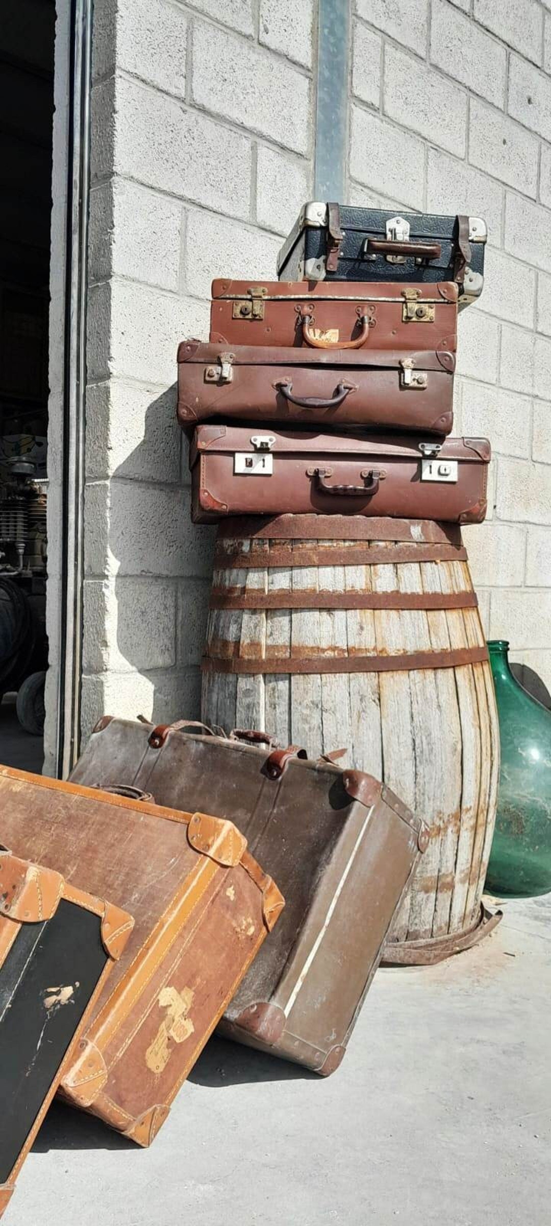 Vintage Suitcase, Storage Organizer, Country Home Decor, Prop Material ...