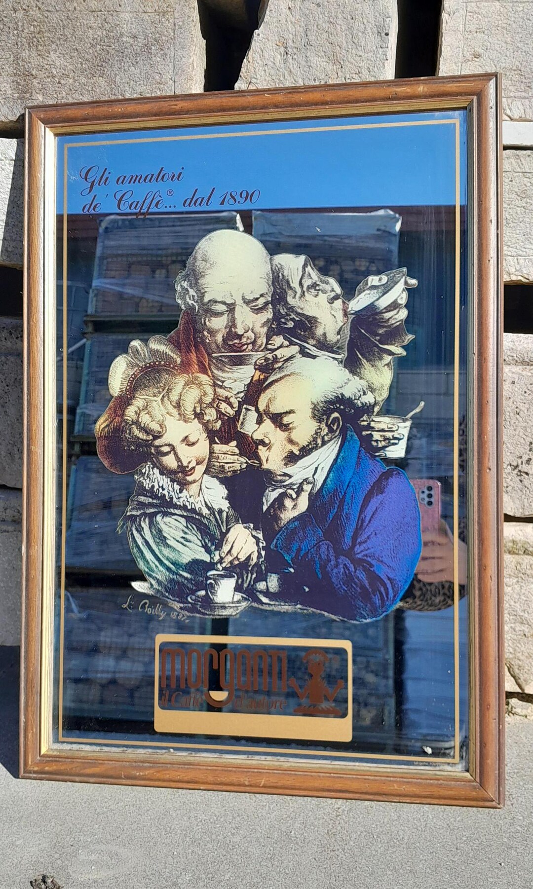Authentic Caffè Morganti Mirror, Vintage Advertising Caffè Italiano ...