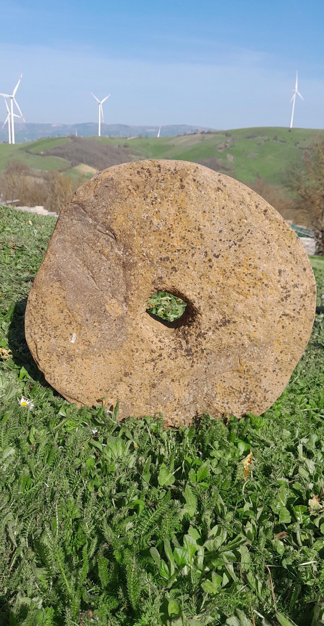 12" Old Grindstone Mill, Millstone, Garden Decor, Spring Summer Country ...