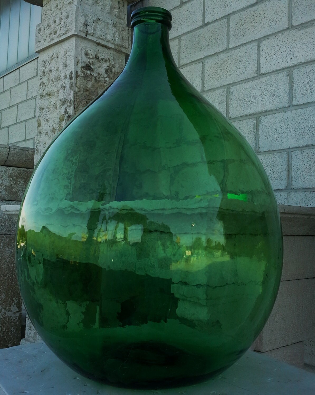 Antique-italian-blown-glass-flagon-big-bottle-old-bottle-antiq - Etsy