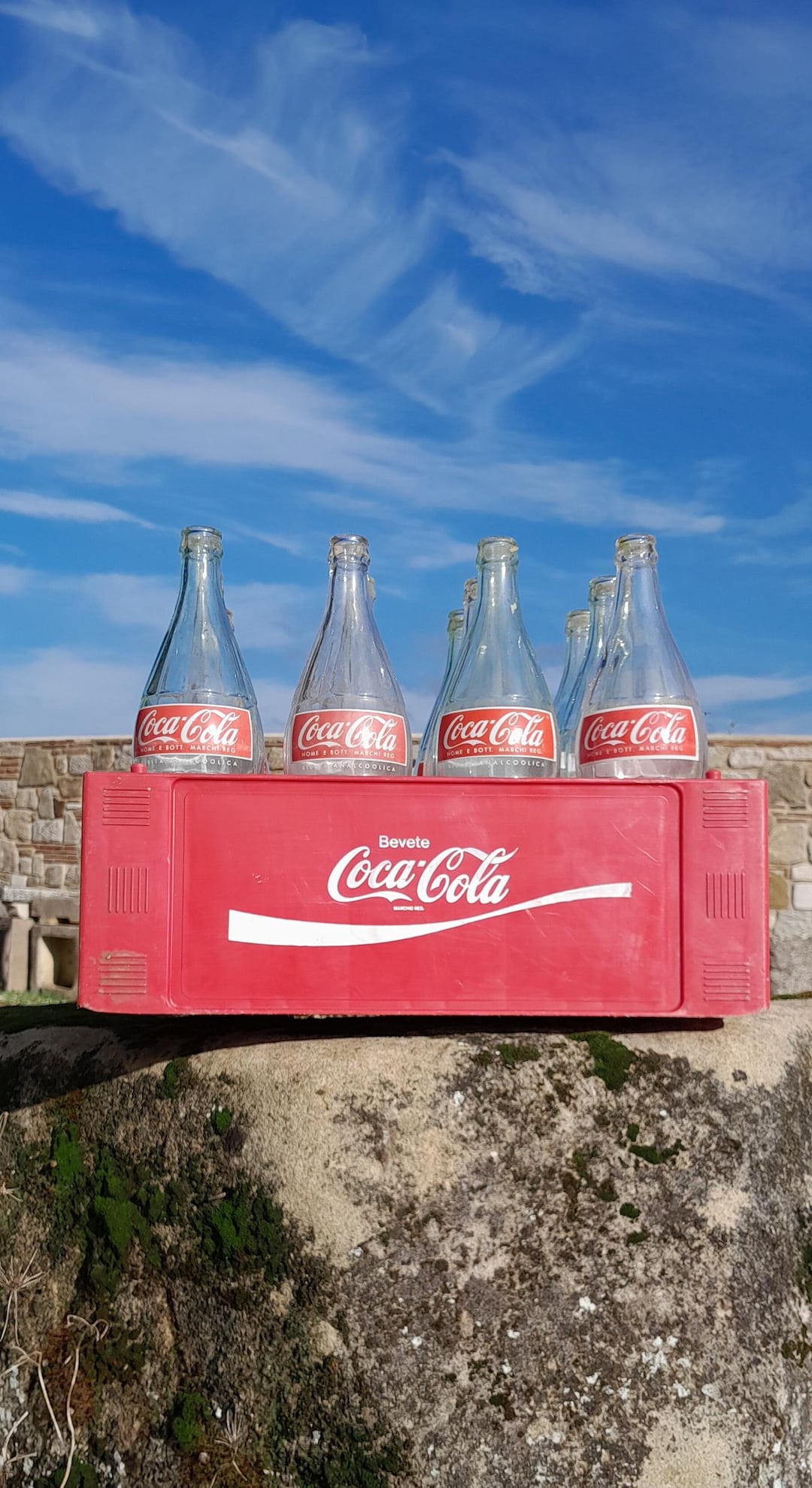 17" Collectible Coca-cola 1 Liter Glass Bottles and Basket, Plastic ...