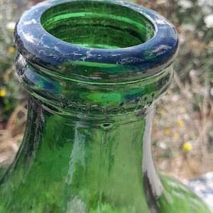 Giant Vintage Green Glass Demijohn, Giant Wine Flagon, Big Wine Bottle ...