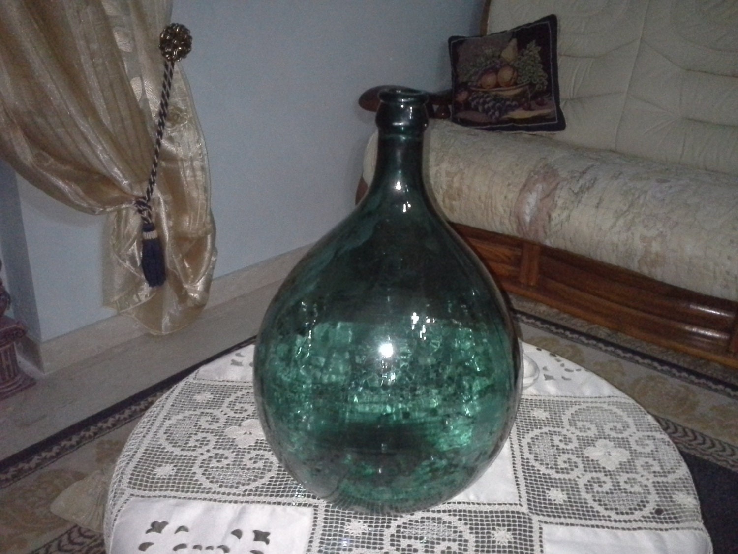 Antique Italian Glass Demijohn - Etsy