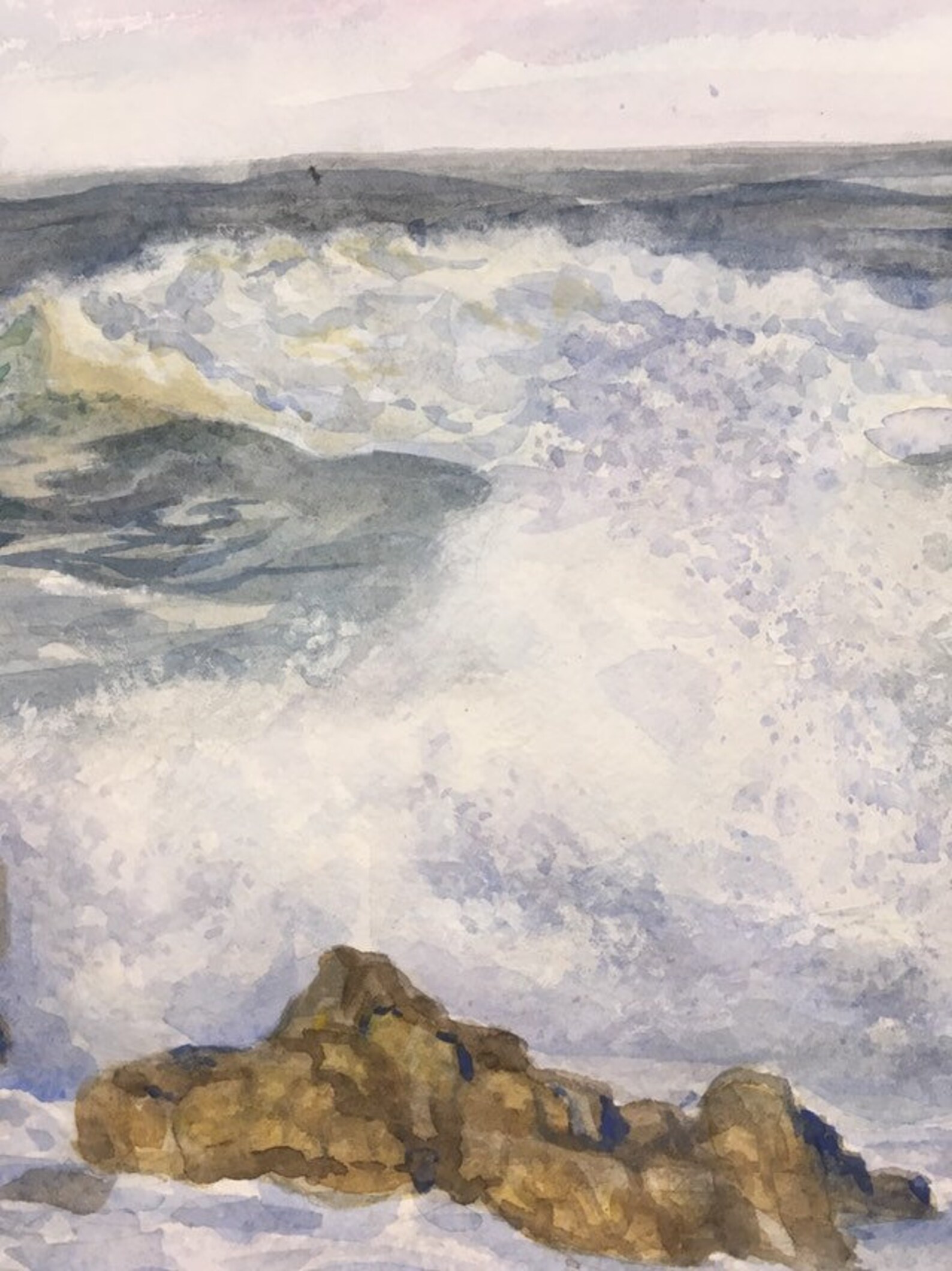 Pacific Waves original Watercolor, Seascape, Ocean Painting, Landscape ...