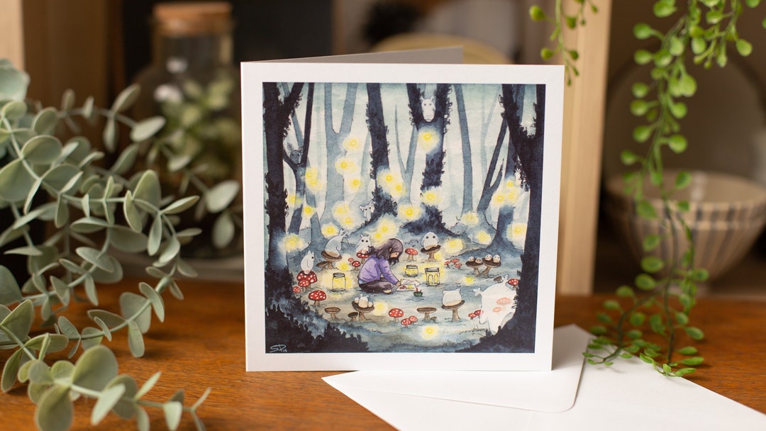 Firefly Greetings Card Magical Forest Birthday / Thinking of - Etsy