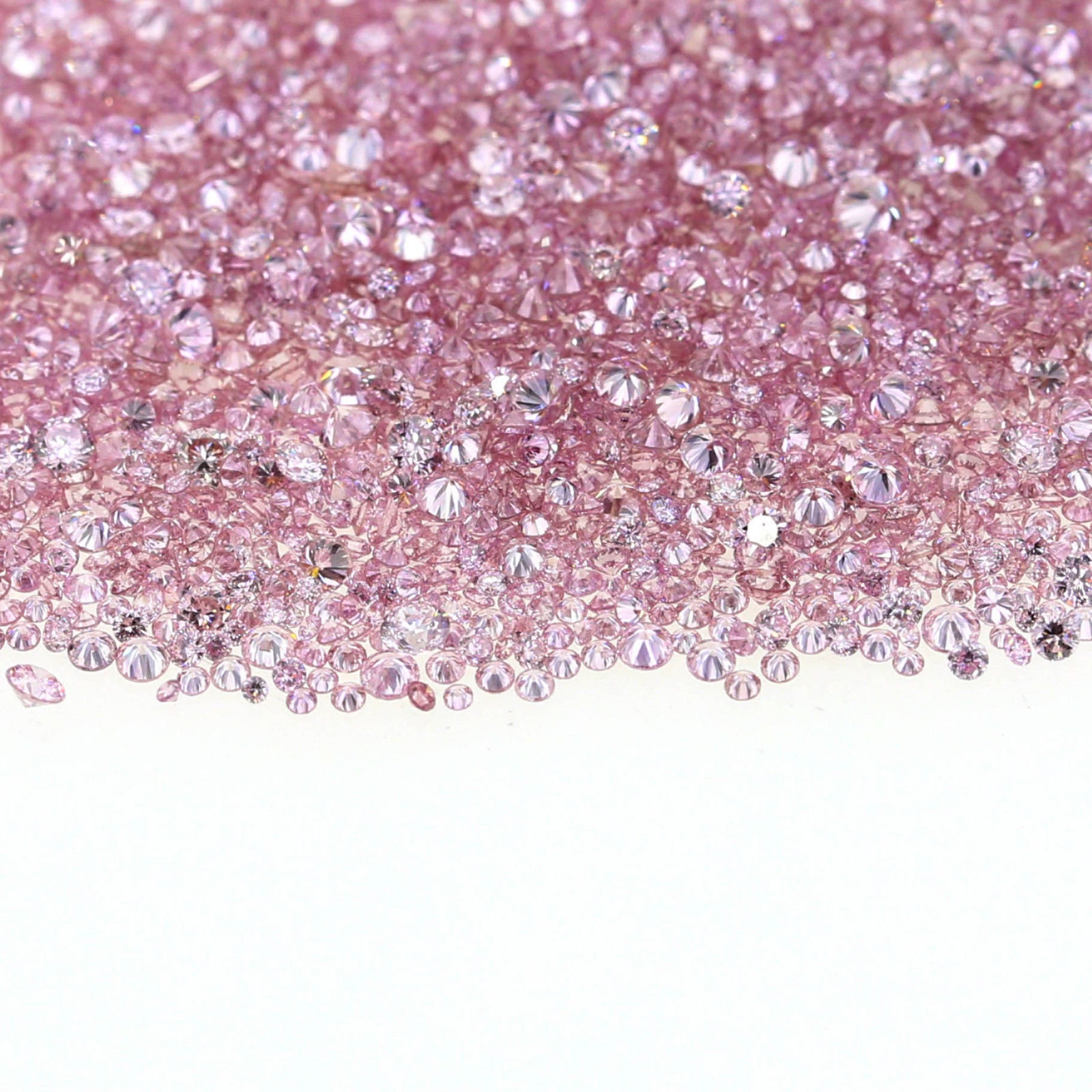 Natural Fancy Light Pink 0.002 Ct to 0.08 Ct Round Cut Diamonds Parcel ...