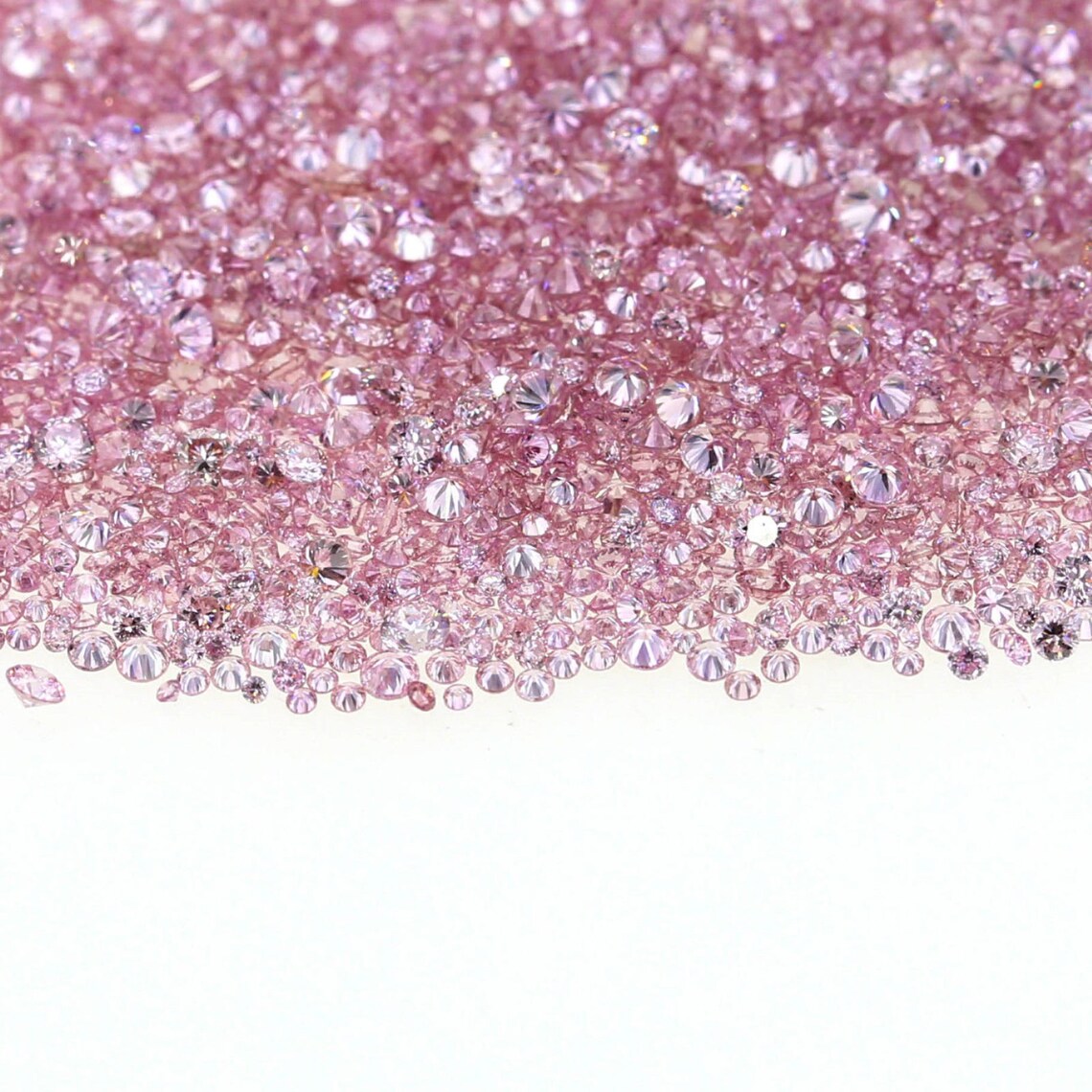 Natural Fancy Pink 0.002 Ct to 0.08 Ct Round Cut Diamonds Parcel Melles ...