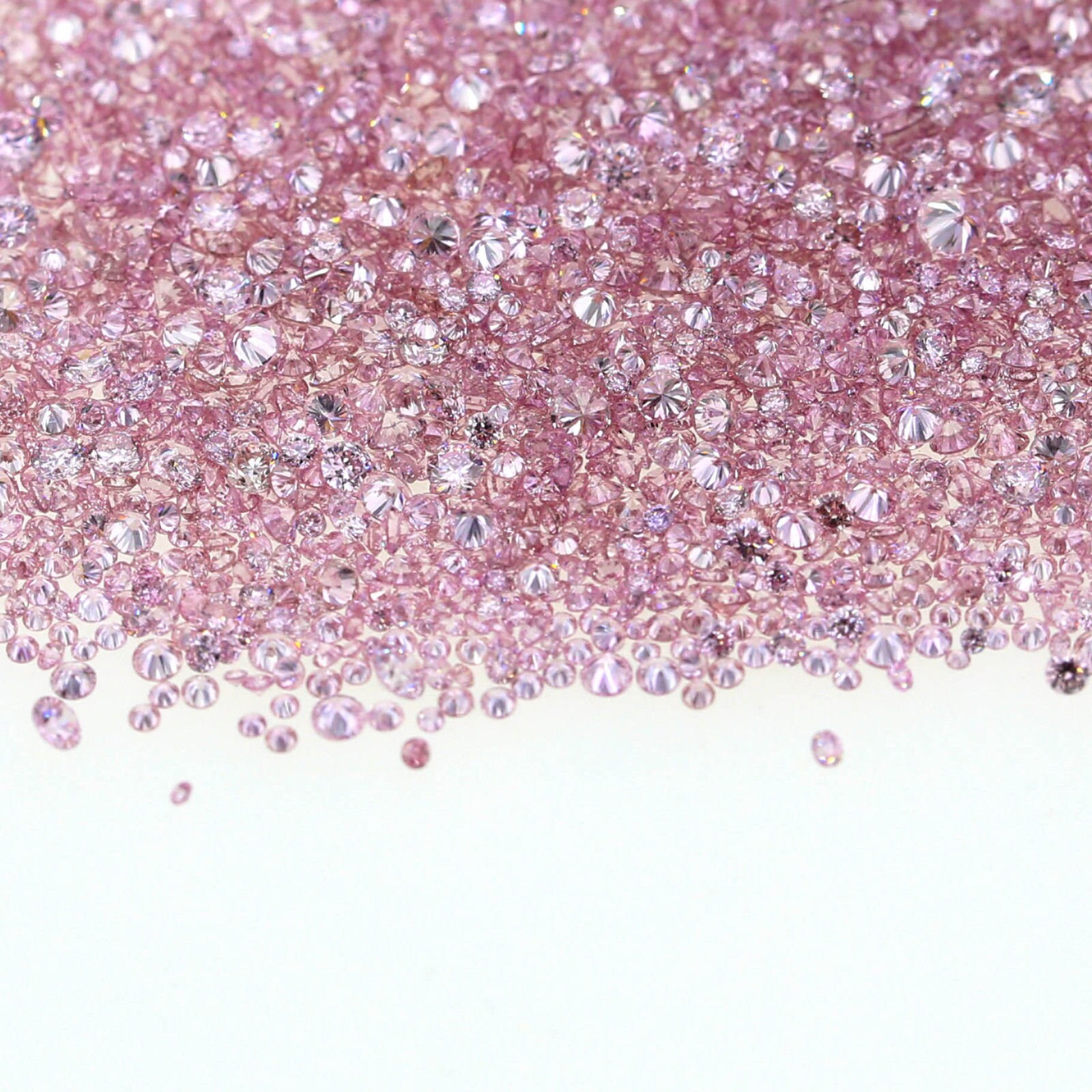 Natural Fancy Light Pink 0.002 Ct to 0.08 Ct Round Cut Diamonds Parcel ...