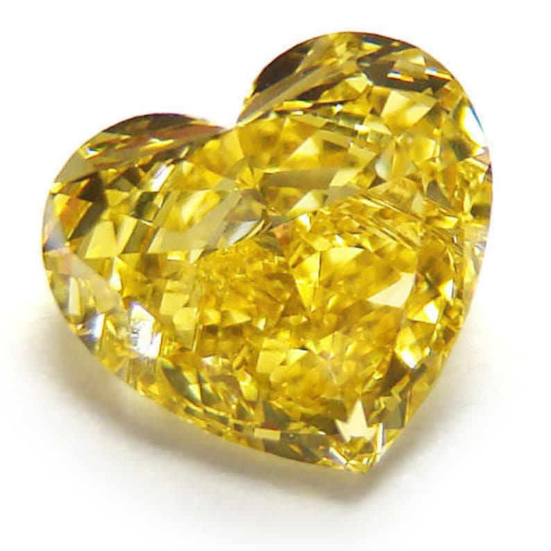 1.07ct Yellow Diamond - Natural Loose Fancy Yellow Color Gia Heart Si1 ...