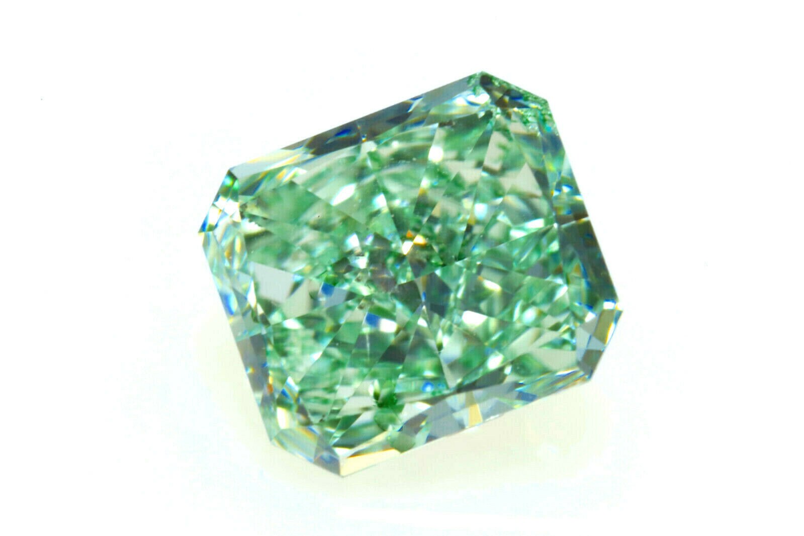 Rare Green Diamond - 0.38ct Natural Loose Fancy Intense Green Color Gia ...