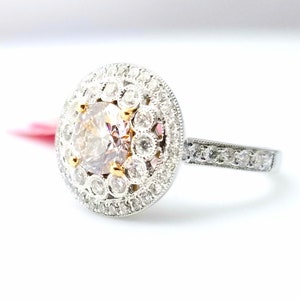 1.78ct Natural Fancy Faint Pink Diamonds Engagement Ring Gia 18k Gold ...