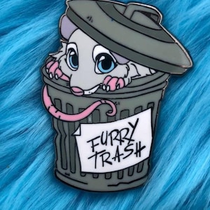 Fursona Pin Furry Trash Rat Recolor Silver - Etsy