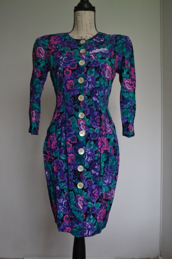 80s vintage floral print - Gem