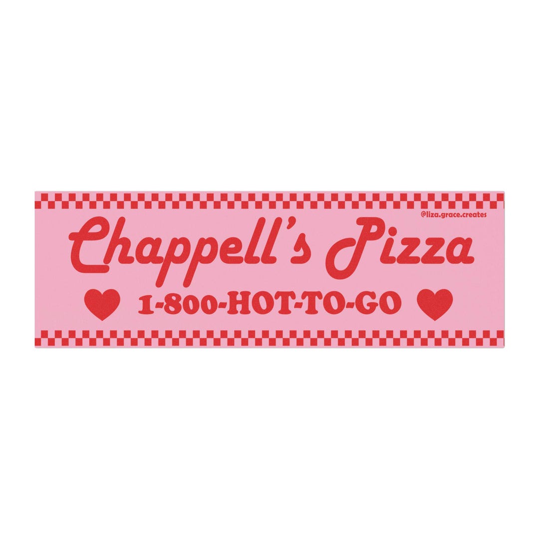 Chappell's Pizza Bumper Magnet for Car Chappell Roan Hot to Go! - Etsy