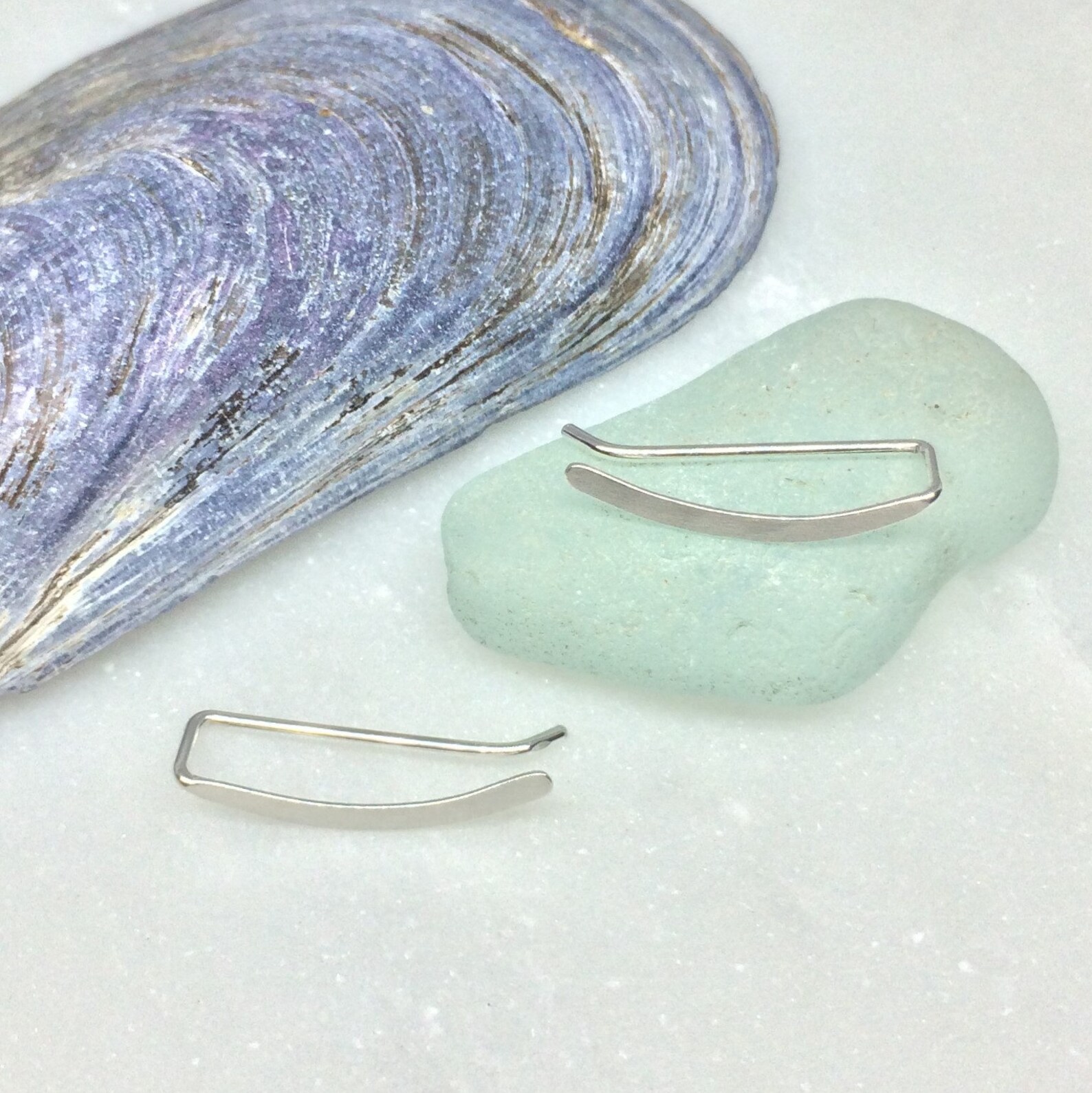 Smooth Sterling Silver Sweep Climber Simple Modern Minimalist | Etsy