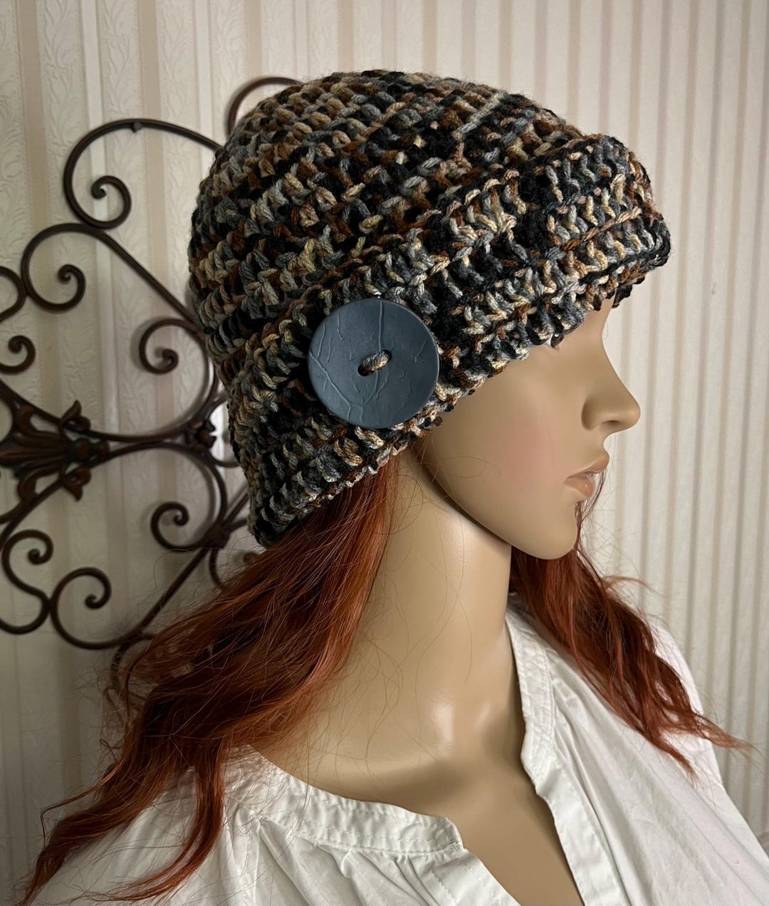 Flipped Brim Hat - Tan Brown Black Grey Blue - Etsy
