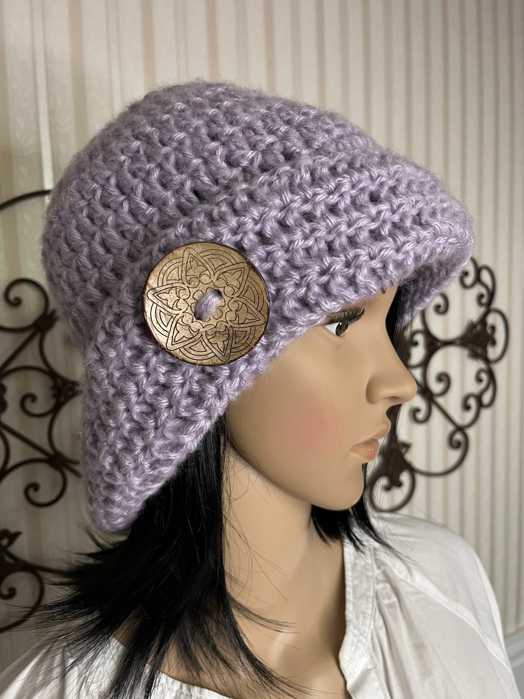 Flipped Brim Hat Lilac - Etsy