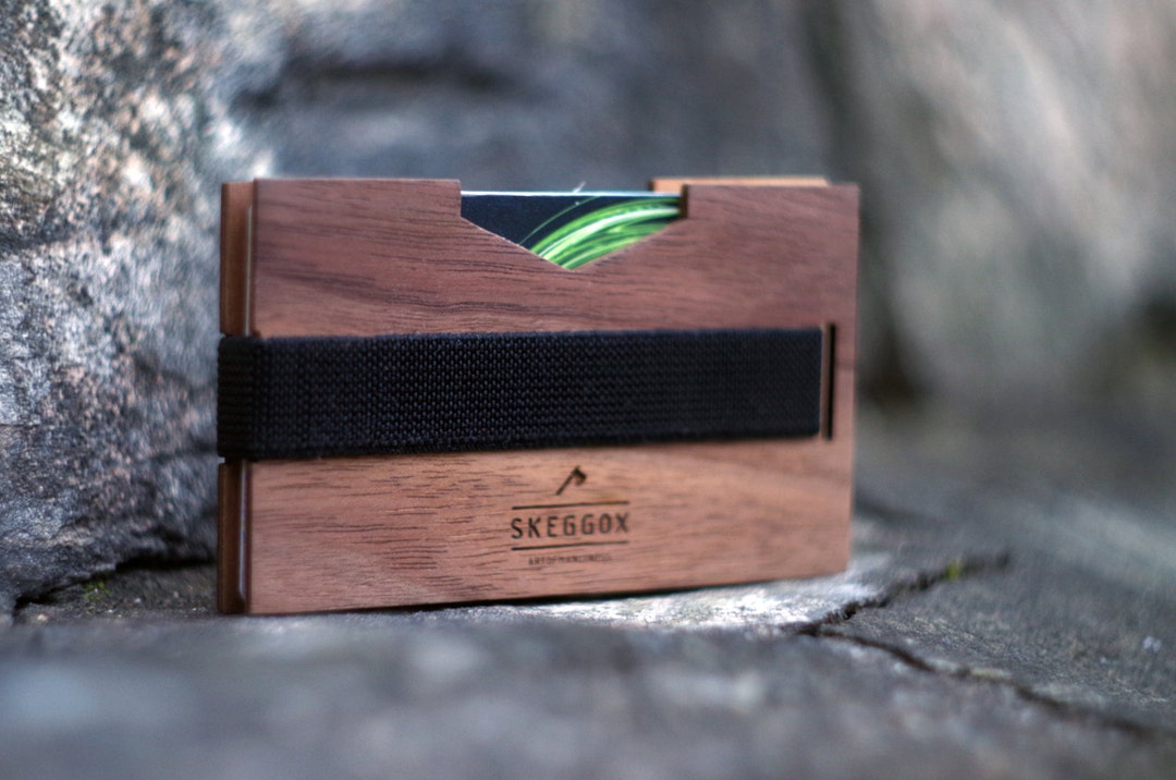 Minimalist Men’s Front Pocket Wallet – Handmade From American Walnut ...