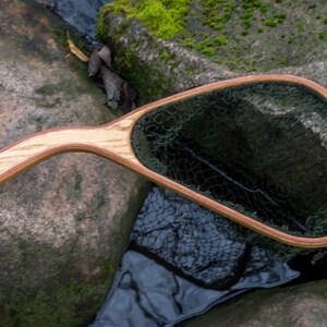 Personalized Handmade Wooden Landing Net, Fly Fishing Net, Trout Net ...