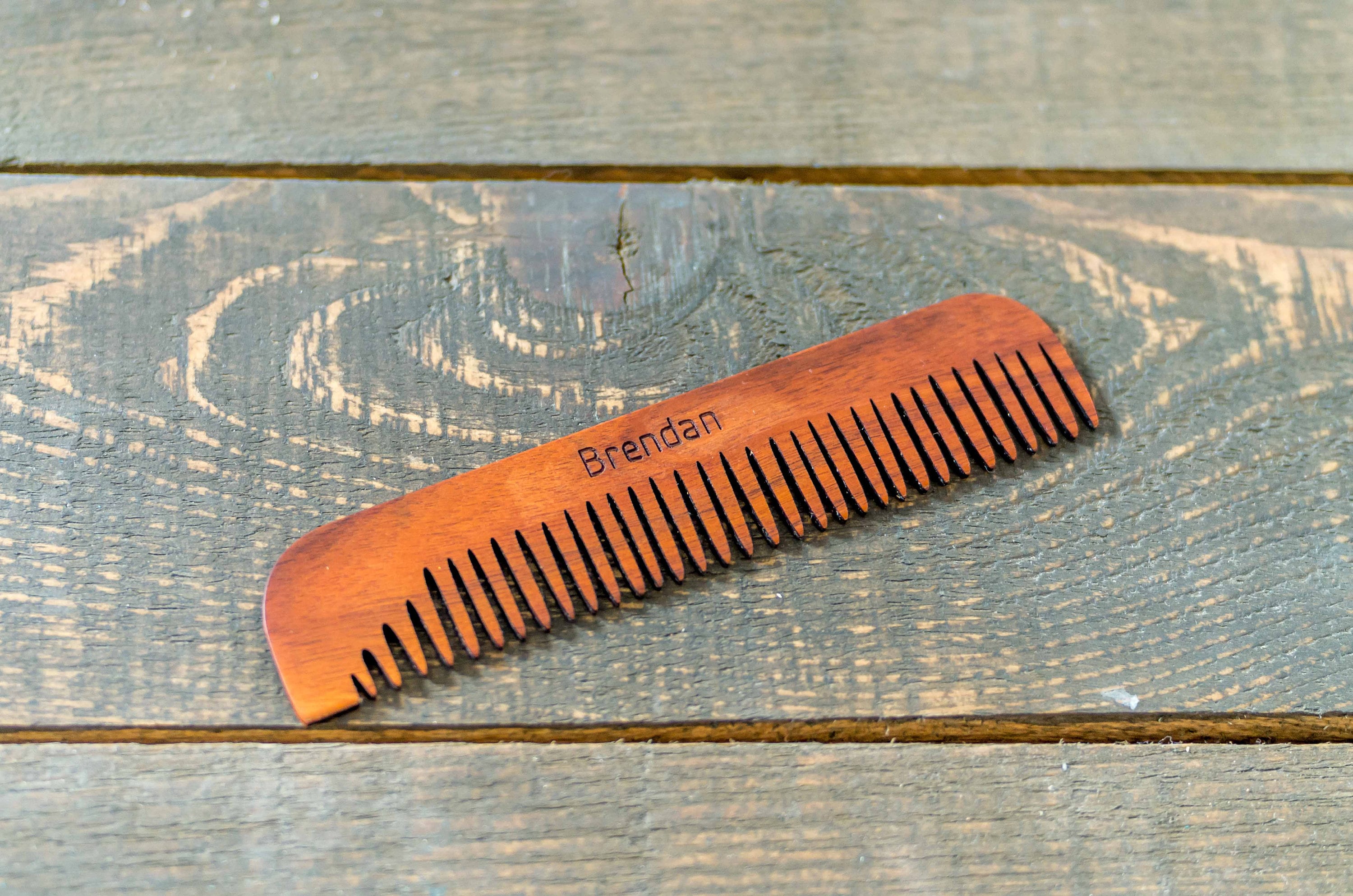 Personalized wooden comb for men | Etsy