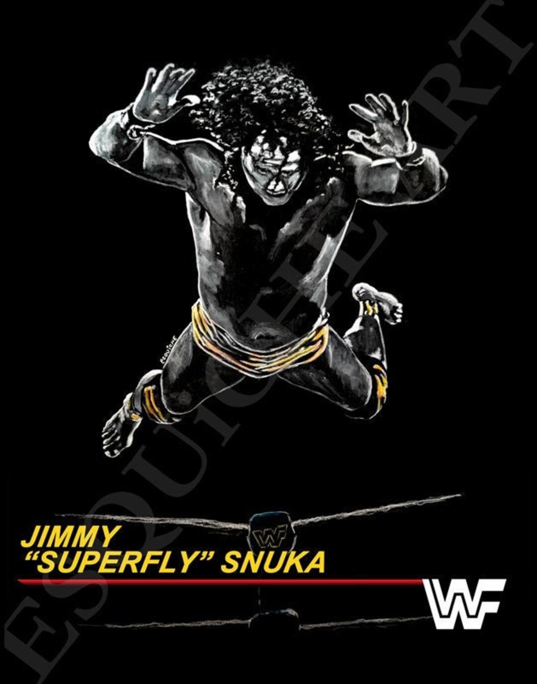 NEW! 80s WWF Black Series 1 - "superfly" Jimmy Snuka! - Etsy
