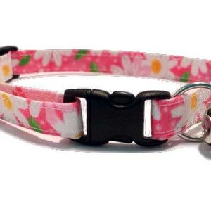 Pink Daisy Cat Collar Flower Kitten Adjustable Daisies Spring - Etsy