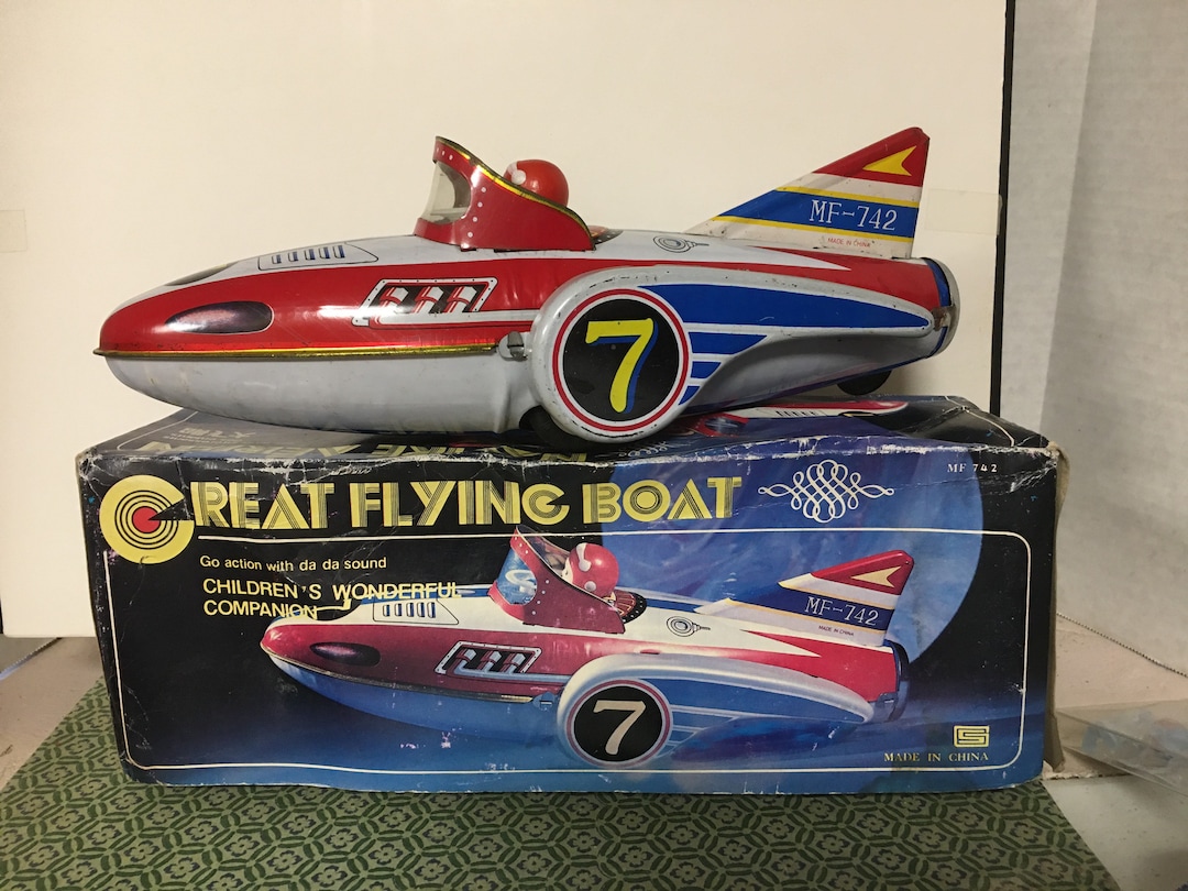 Great Flying Boat-vintage Friction Toy With Sound - Etsy