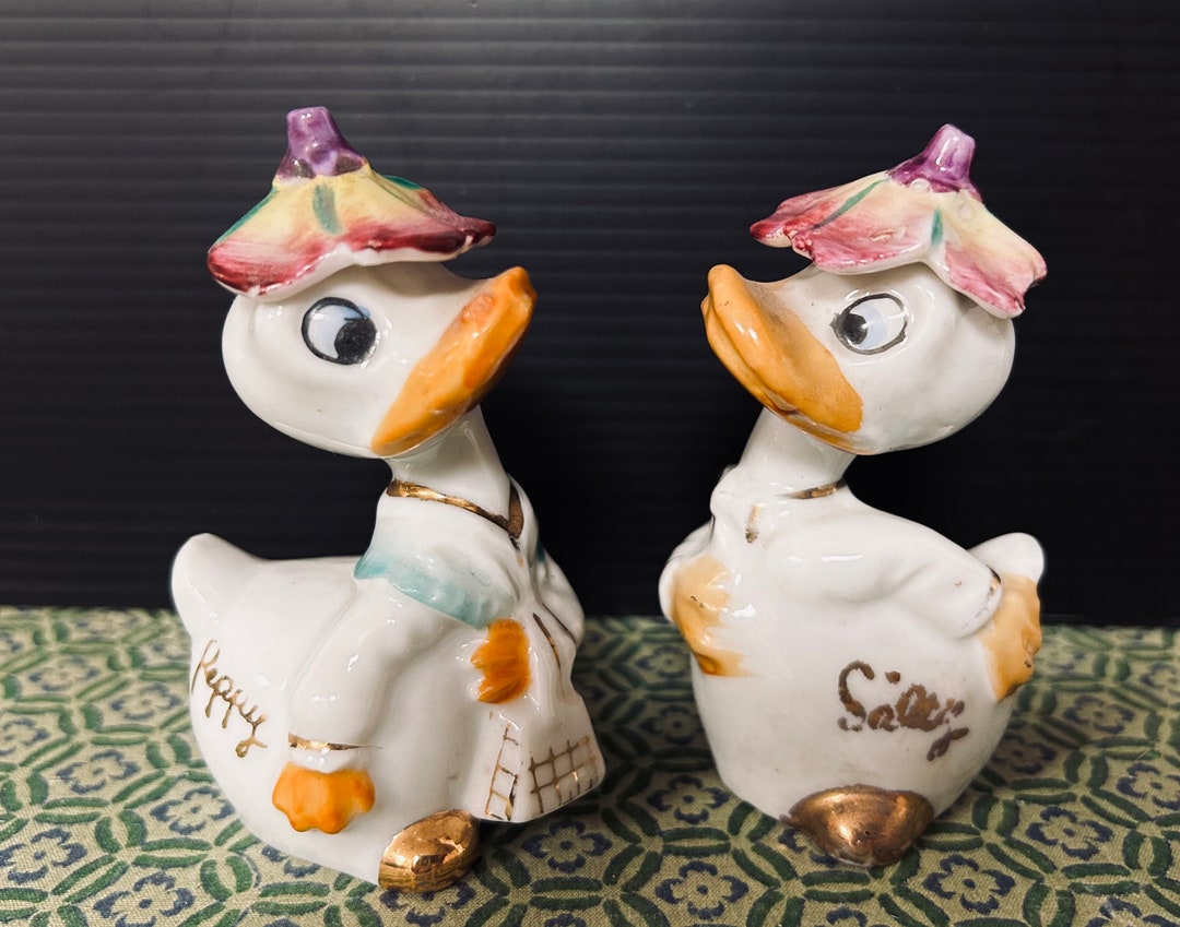 Cute Ducks Dressed Like People anthropomorphic Salt and Peppers - Etsy