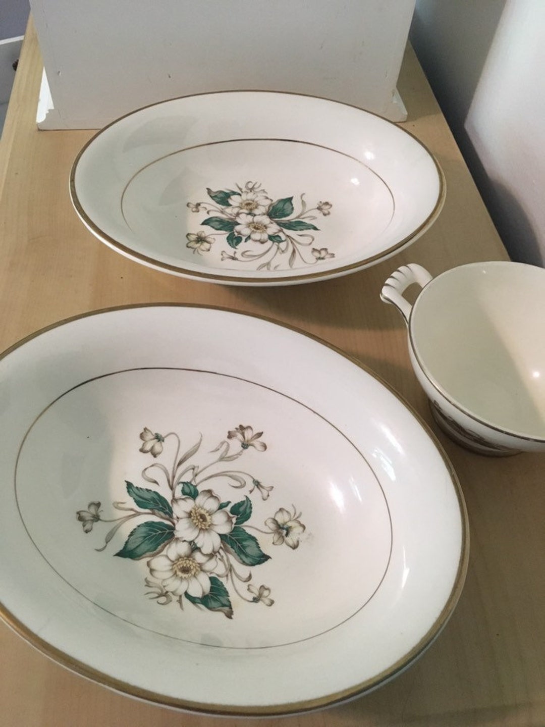 Knowles Carolina Magnolia Pattern Serving Bowls - Etsy