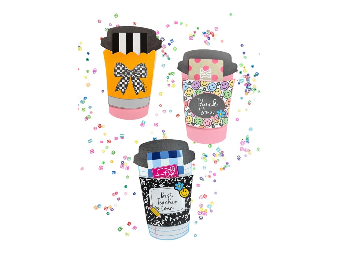 Teacher Appreciation Coffee Cup Gift Card Holder - Etsy