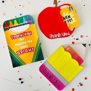 Teacher Appreciation Gift Card Holder - Etsy