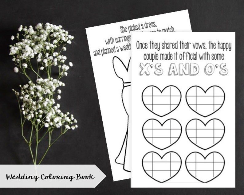 Wedding Coloring Activity Book Kids Children Game - Etsy