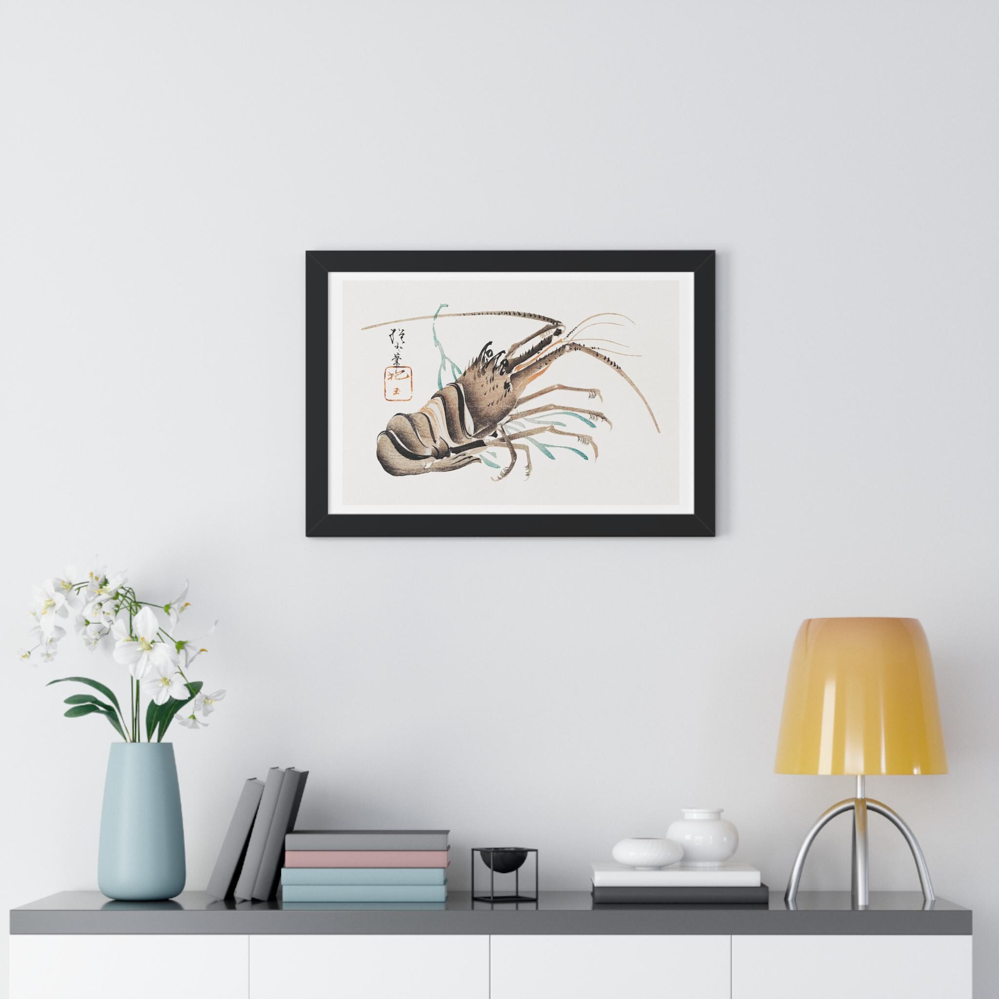 Japanese Woodblock Print Crayfish Vintage Ukiyo-e Style Art Poster ...