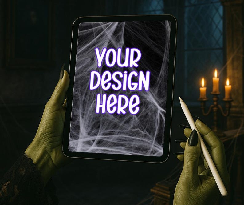 Horror Tablet Mockup Bundle: POV Canva Templates for Designers - Etsy