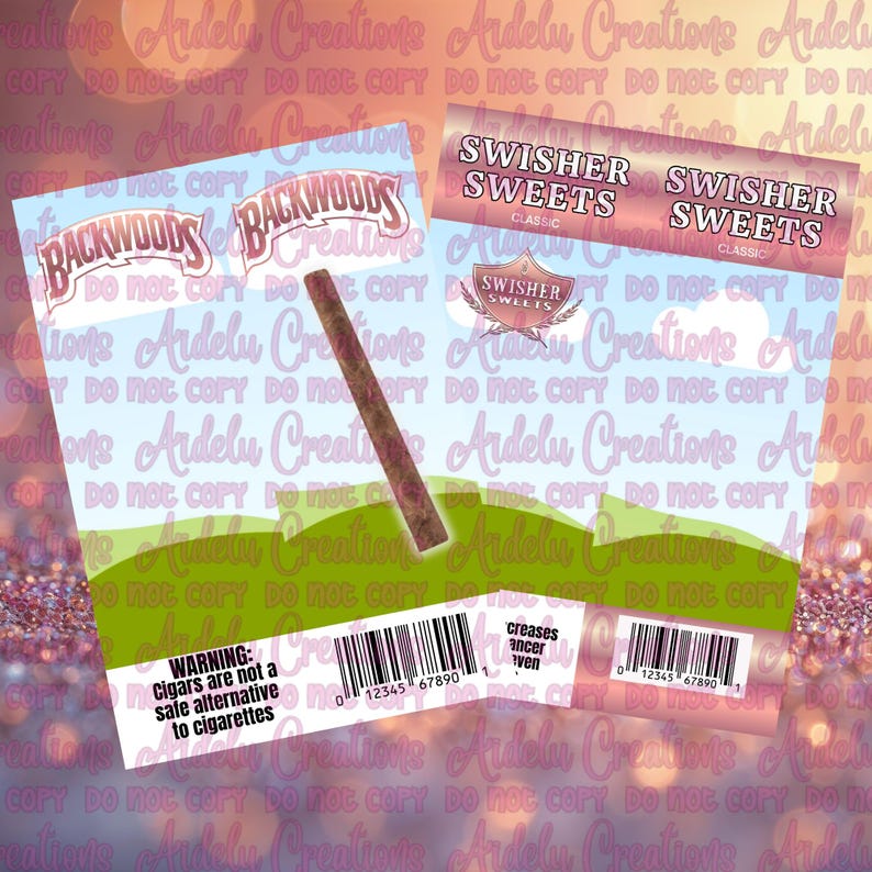 Rose Gold Wrapper Template: Backwoods & Swisher Style - Canva (digital ...