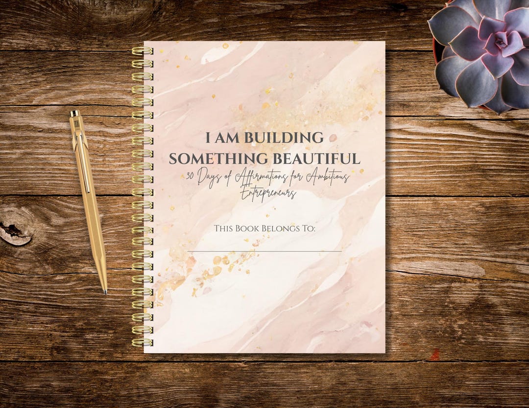 30-day Affirmation Journal for Entrepreneurs: Editable Canva Template ...