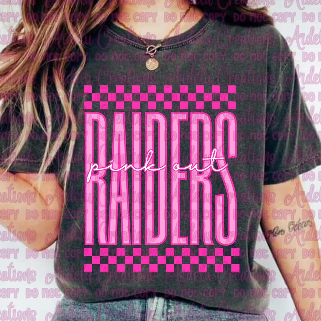Pink Out Raiders PNG: Breast Cancer Awareness Design (digital Download ...