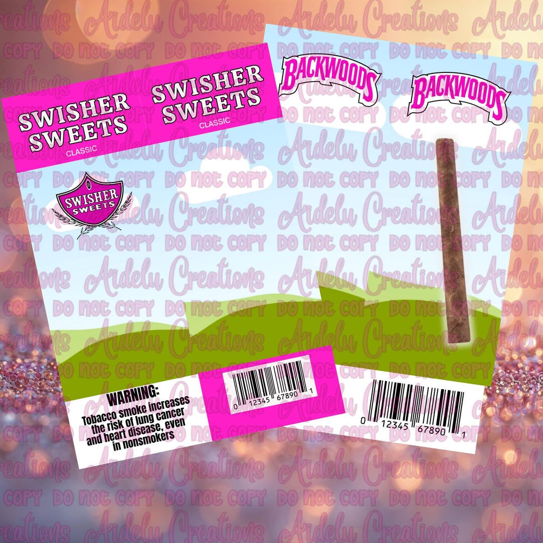 Hot Pink Wrapper Template/ Backwoods and Swisher Style Canva Drag ...