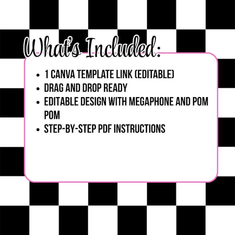 Editable HOCO Canva Template/ Drag & Drop Homecoming Cheer Design ...