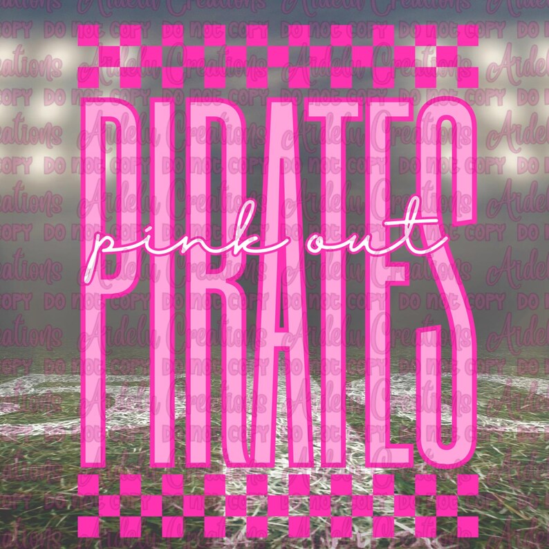 Pink Out Pirates PNG: Breast Cancer Awareness, Game Day Design (digital ...