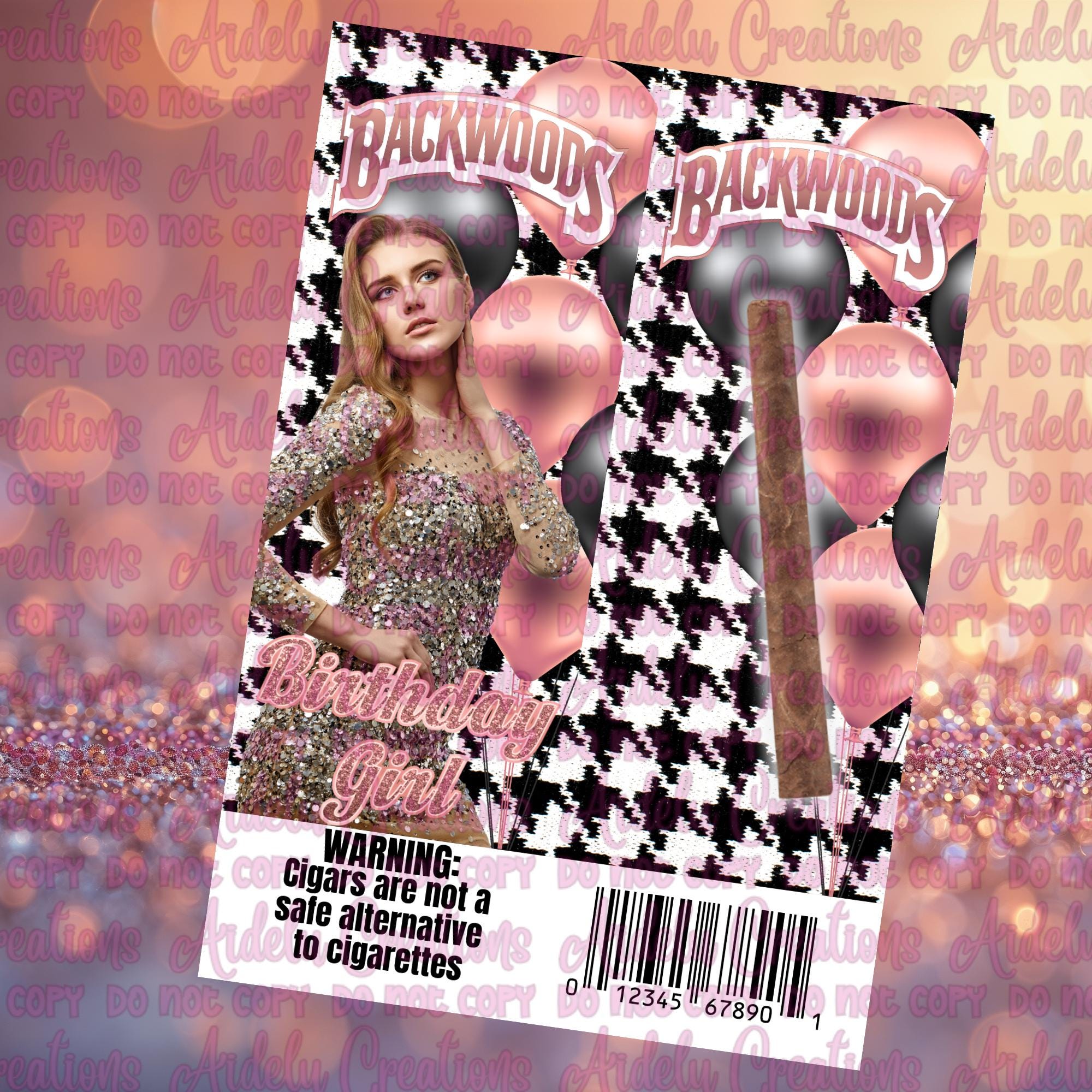 Rose Gold Wrapper Template: Backwoods & Swisher Style - Canva (digital ...