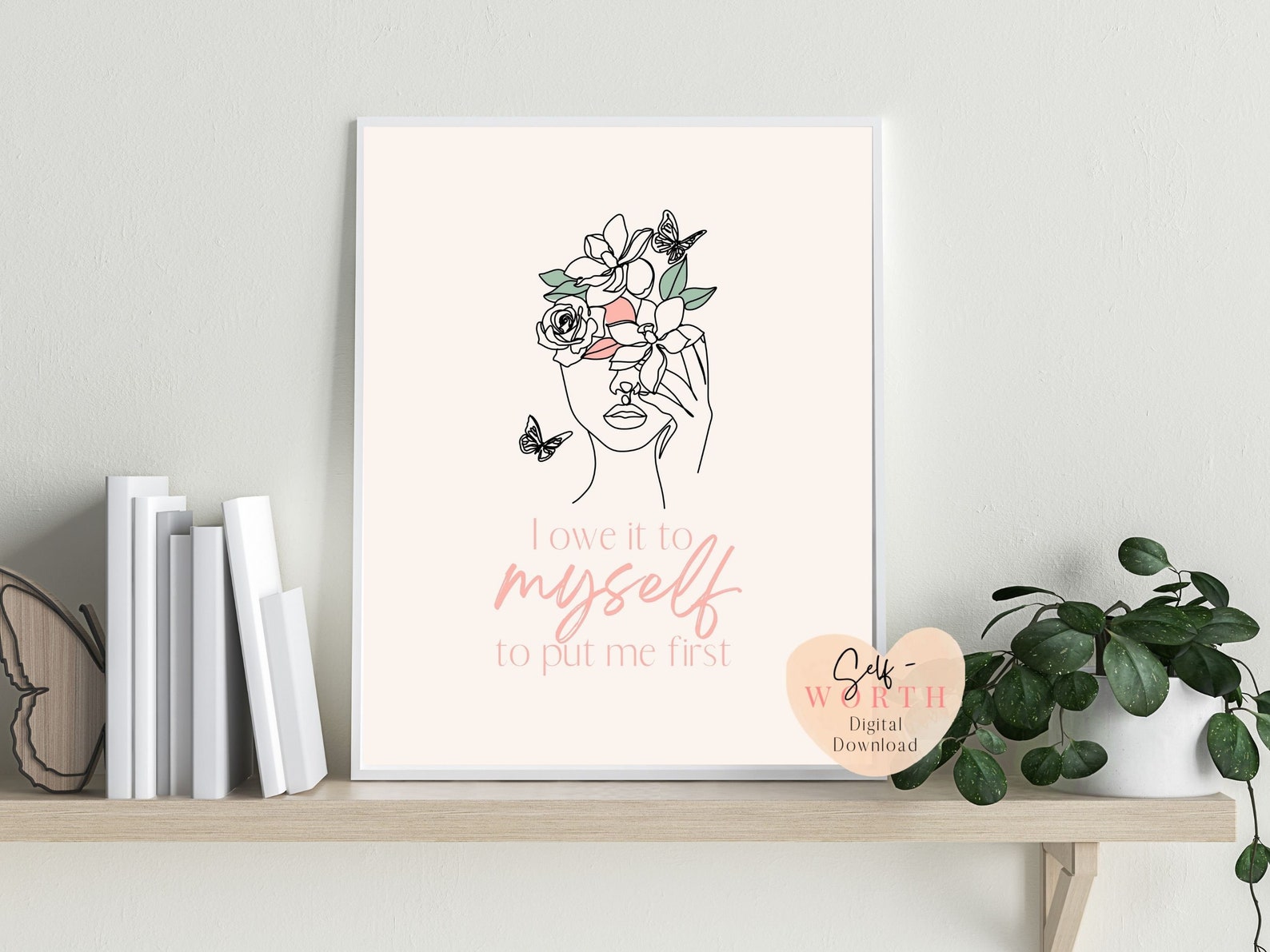 Positive Affirmation Self Love Art| Self Love Art| Love Yourself Art ...